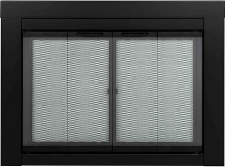 Click here for Pleasant Hearth Ascot Glass Firescreen Black -Smal... prices