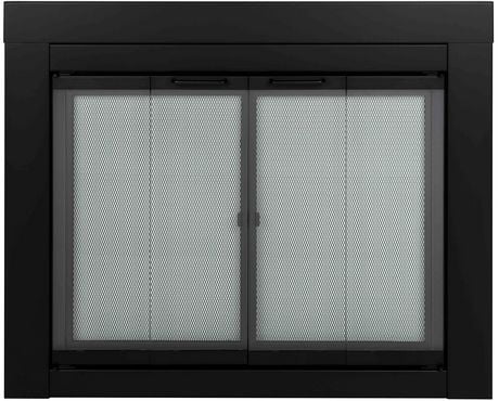 Click here for Pleasant Hearth Ascot Glass Firescreen Black - Med... prices