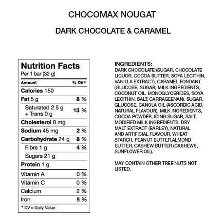 Leclerc Chocomax Dark Chocolate & Caramel Nougat Bars | Walmart Canada
