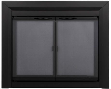 Click here for Pleasant Hearth Carlisle Glass Firescreen Black -... prices