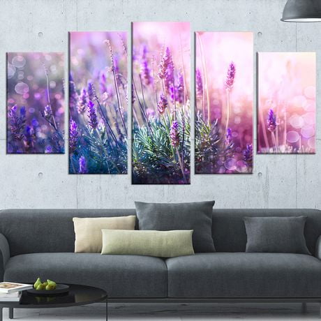 Click here for Design Art Growing And Blooming Lavender Floral Ph... prices