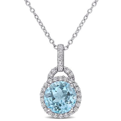 Click here for Miabella 4 Carat T. G.W. Blue Topaz And White Topa... prices