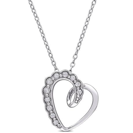 Click here for Miabella Diamond-Accent Sterling Silver Scalloped... prices