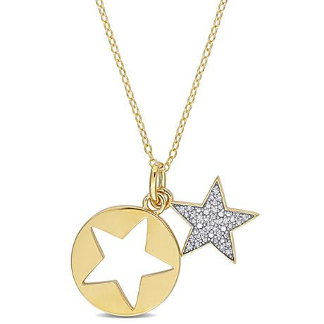 Click here for Miabella 1/10 Carat T. W. Diamond Yellow-Plated St... prices