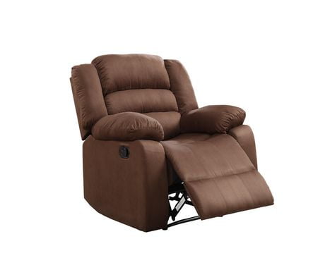 Nathaniel Home Addison chocolate microfiber recliner | Walmart Canada