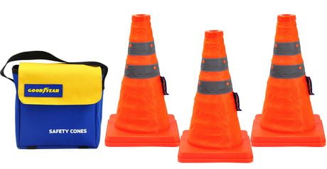 3 PK MINI COLLAPSIBLE SAFETY CONES | Walmart Canada