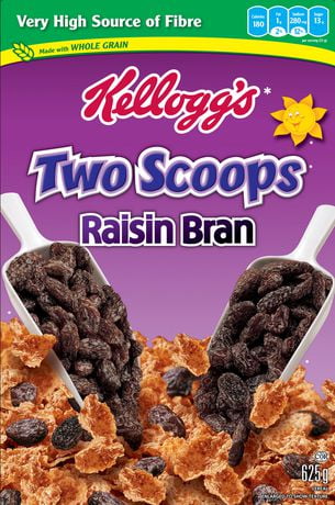 Two Scoops Raisin Bran Cereal, 625 g - Walmart.ca