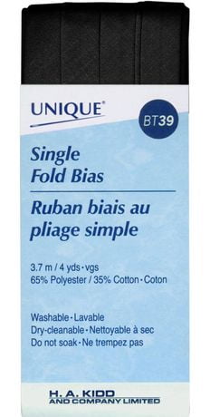 Click here for Unique Pretzels Unique Single Fold Bias Tape Black prices