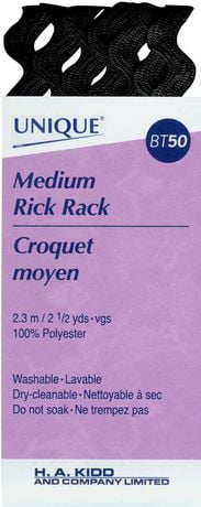 Click here for Unique Pretzels Unique Medium Rick Rack Black prices
