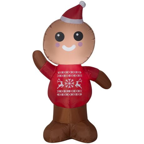 Gemmy Industries Christmas Gingerbread Man 4' Inflatable | Walmart Canada