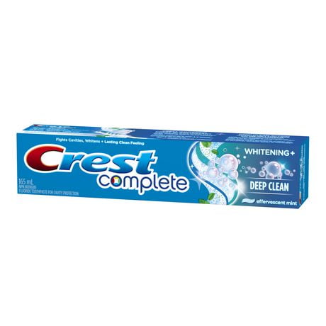 Crest Complete Whitening + Deep Clean Effervescent Mint Toothpaste ...