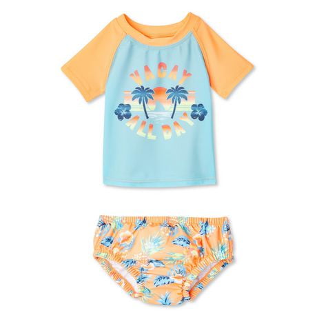 Click here for George Baby Boys Diaper Two-Piece Swim Set Orange... prices
