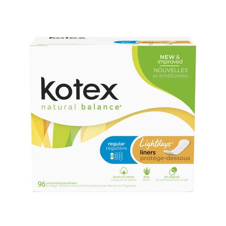 KOTEX Natural Balance* Lightdays® Pantiliners | Walmart Canada