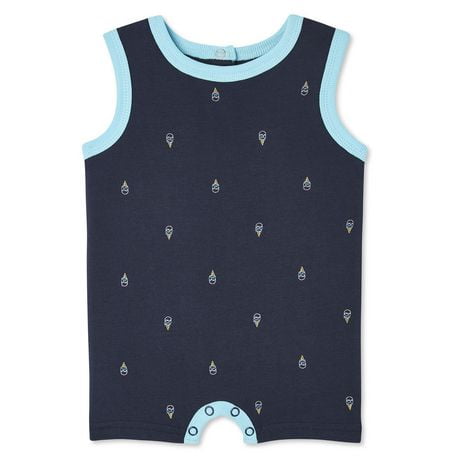 Click here for George Baby Boys Sleeveless Romper Navy 3-6 Months prices