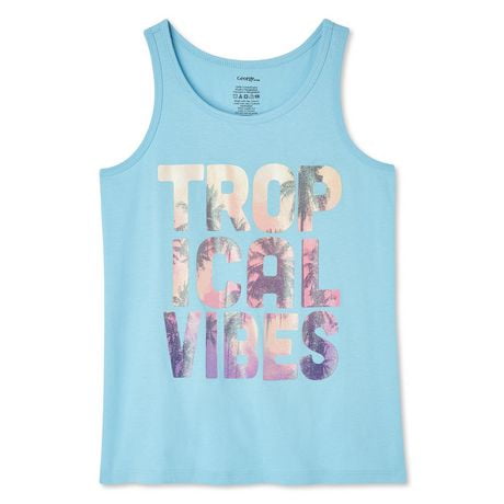 Click here for George Girls Graphic Tank Top Turquoise L prices