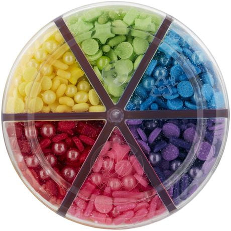 Wilton 6-Cell Rainbow Medley Sprinkles Mix, Sprinkle Mix, 186 g (6.56 ...