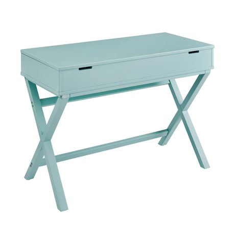 Click here for Linon Naya Two Drawer Desk Black Black # prices