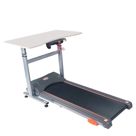 Sunny Health & Fitness Treadmill Desk Workstation with Power Adjustable ...