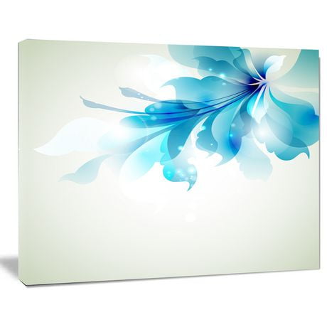 Click here for Design Art Tender Blue Abstract Flowers Canvas Pri... prices