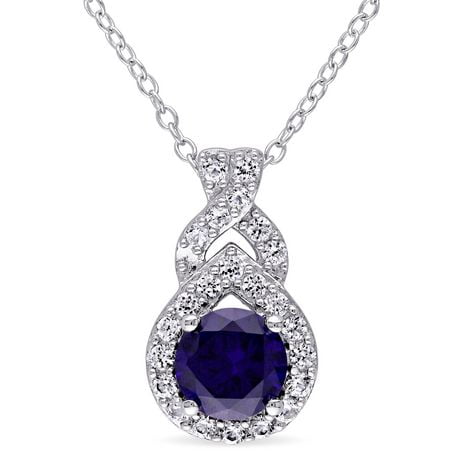Click here for Tangelo 1-3/4 Carat T. G.W. Created Blue And White... prices