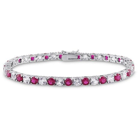 Click here for Tangelo 14-1/2 Carat T. G.W. Created Ruby And Whit... prices
