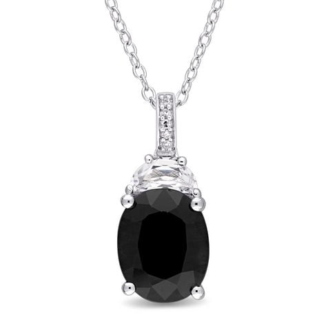 Click here for Asteria 4 Carat T. G.W Black Sapphire And Created... prices