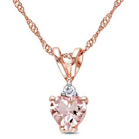 Click here for Tangelo 1/2 Carat T. G.W. Morganite And Diamond-Ac... prices