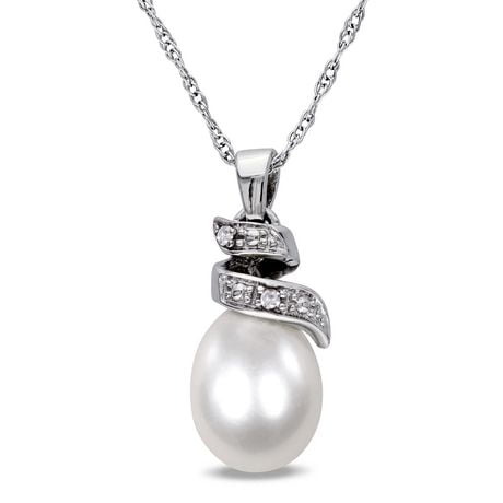 Click here for Miabella 6.5-7Mm Cultured Freshwater Pearl And Dia... prices