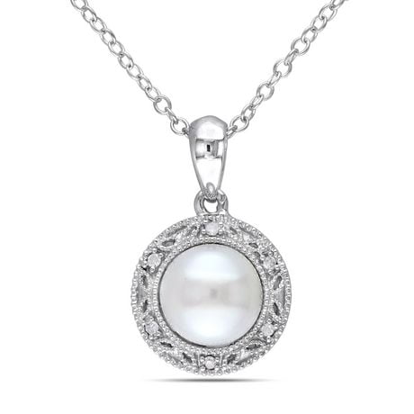 Click here for Miabella 7.5-8Mm Cultured Freshwater Pearl And Dia... prices