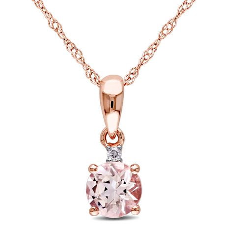 Click here for Tangelo 1/2 Carat T. G.W. Morganite And Diamond-Ac... prices