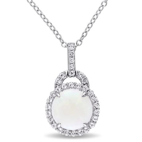 Click here for Miabella 2-1/6 Carat T. G.W. Opal And White Topaz... prices
