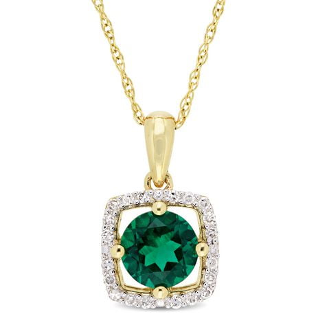 Click here for Tangelo 4/5 Carat T. G.W. Created Emerald And 1/10... prices