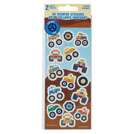 Stickerfitti Cars and Truck Themed Scented Stickers, 30 Count, Scented ...