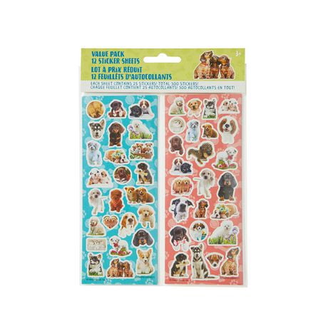 Stickerfitti Puppies Value Pack Stickers, 300 Stickers | Walmart Canada