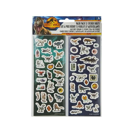 Jurassic World Value Pack Stickers, 300 Stickers, Jurassic Stickers ...