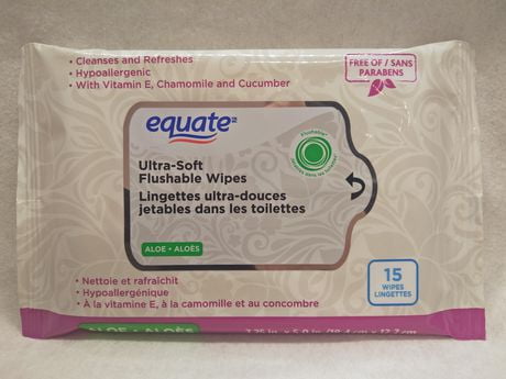 EQUATE FLUSHABLE WIPES-15CT, 15 wipes - Walmart.ca