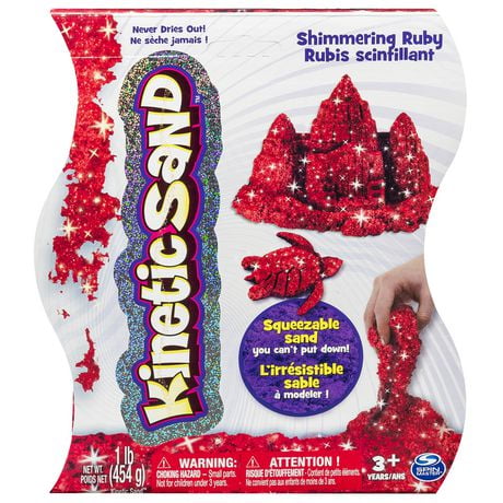 Kinetic Sand 1 lb Shimmering Ruby Red Squeezable Sand | Walmart Canada