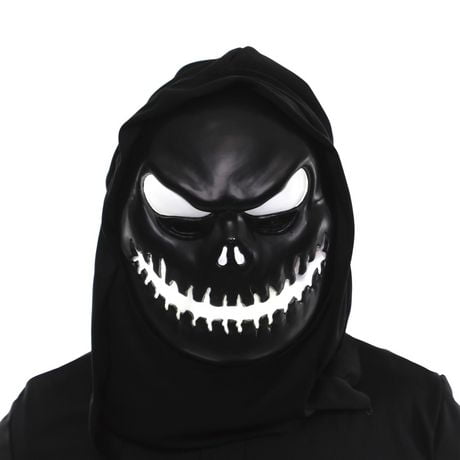 Way to Celebrate Adult Unisex Halloween Skully Mask with Hood, One size ...
