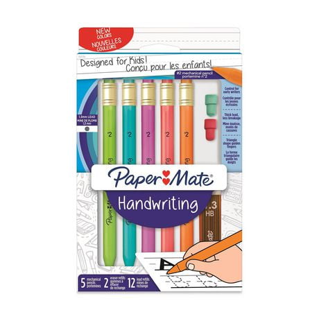 Paper Mate Handwriting Triangular Mechanical Pencil Set with Lead ...