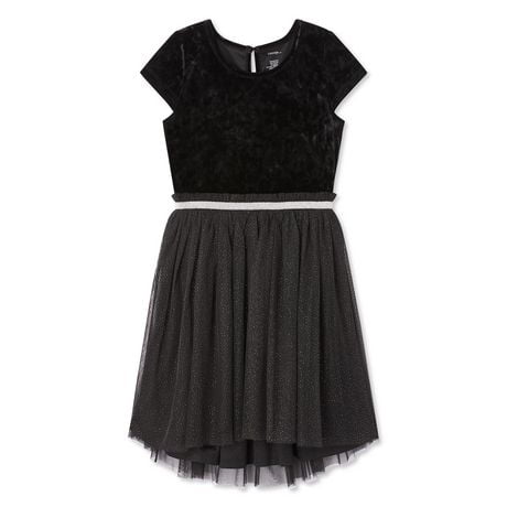 George Girls' Velour and Mesh Dress - Walmart.ca