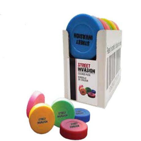 Street Invasion Street Hockey Colored Soft Pucks - Assorted Colors ...
