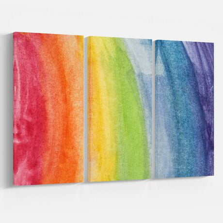 Click here for Oneida Design Art Flowing Rainbow Colors Canvas Pr... prices