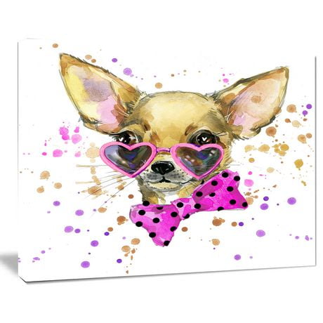 Click here for Design Art Puppy Dog In Watercolor Canvas Print Br... prices