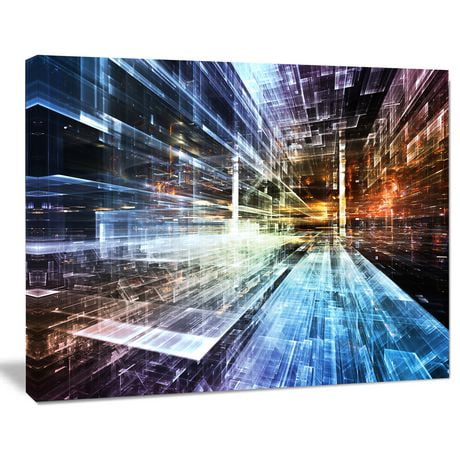 Click here for Sauder Design Art Future Industry Canvas Print Blu... prices