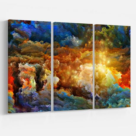 Click here for Design Art What Colors May Come Canvas Print Blue... prices