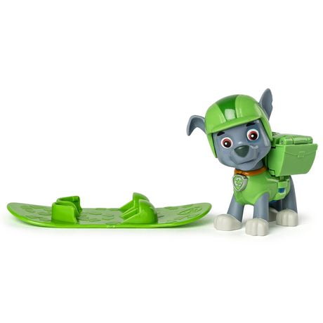 PAW Patrol Winter Rescues Snowboard Rocky Action Pack Pup Toy | Walmart ...