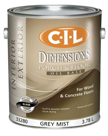 CIL DIMENSIONS interior/exterior porch and floor satin enamel at ...