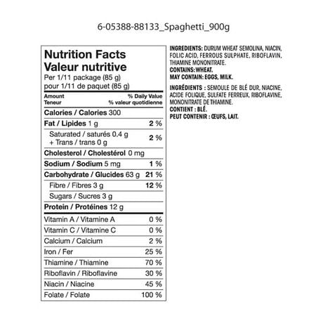 Great Value Dry Pasta Spaghetti | Walmart.ca