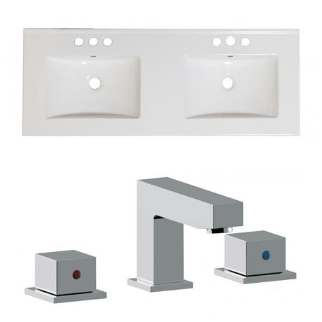 Click here for American Imaginations 59-In. W Ceramic Top Set Whi... prices