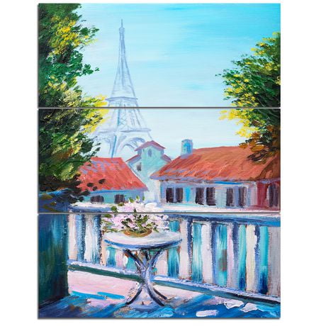 Click here for Design Art Paris Eiffel Tower Canvas Print Blue In... prices